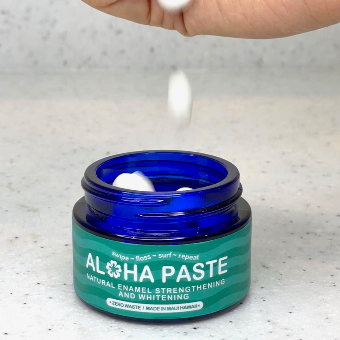 Ocean Blue Glass Jar – ALOHABRITE